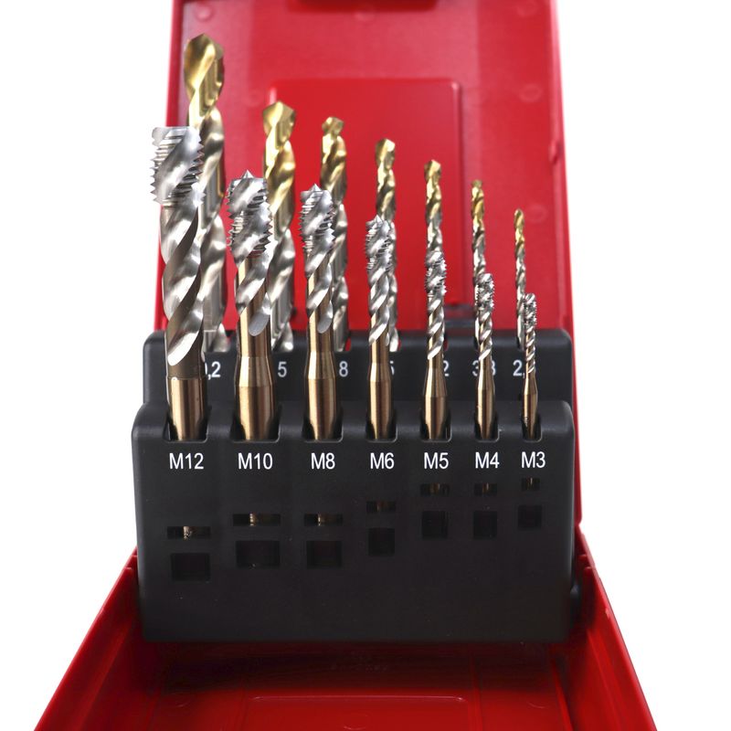 JOGO DE MACHOS MÁQUINA M3 A M12 + BROCAS