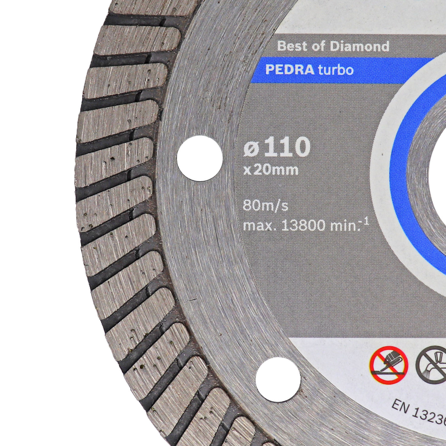 DISCO DIAMANTADO 110 X 20MM - TURBO BEST P/PEDRA
