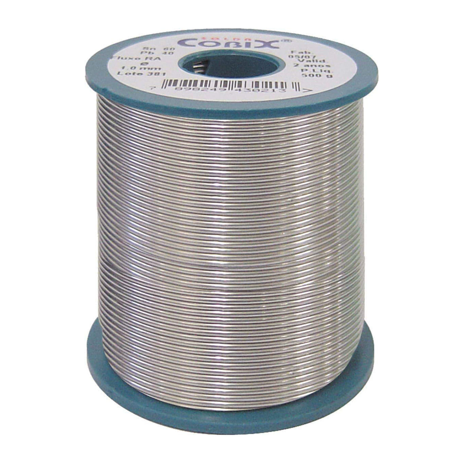 ESTANHO EM FIO 1,0MM 500G - 60SNX40PB AZUL