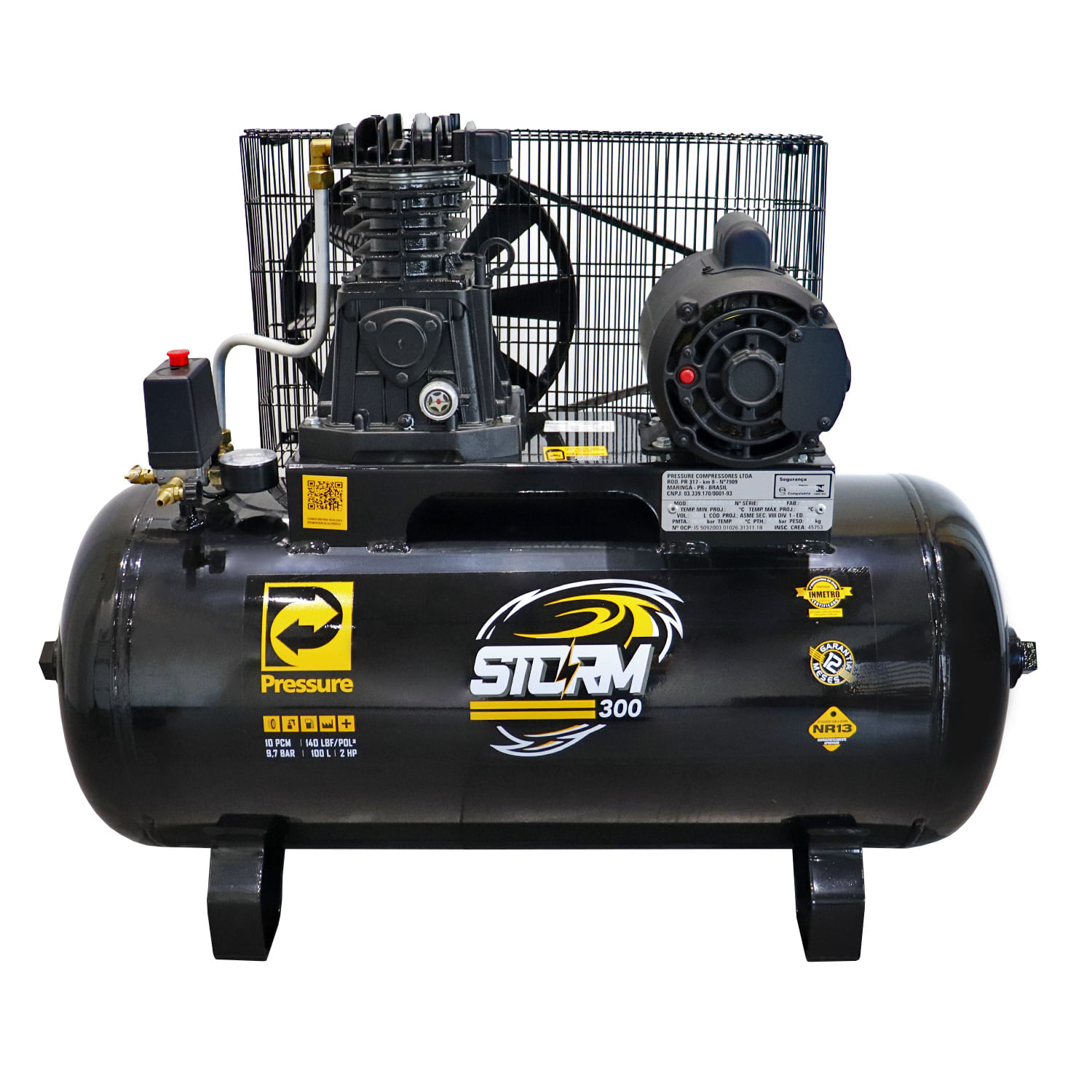 COMPRESSOR 10 - 10/100L B.P. 140LBS - STORM MONO.