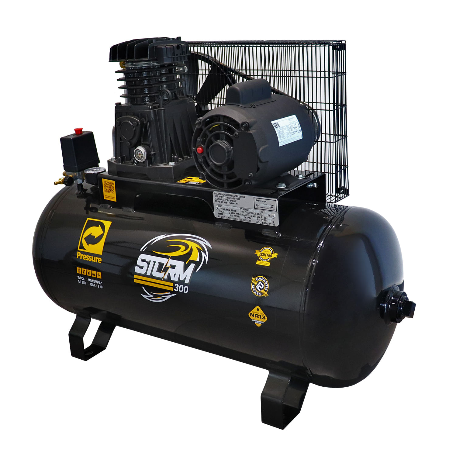 COMPRESSOR 10 - 10/100L B.P. 140LBS - STORM MONO.