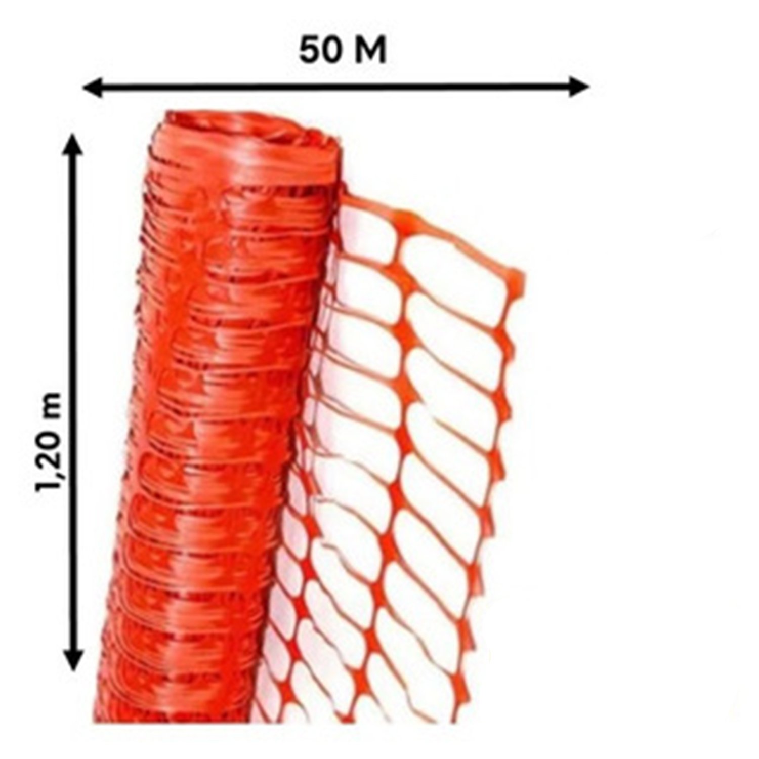 TELA TAPUME 1,2 M X 50 M - LARANJA