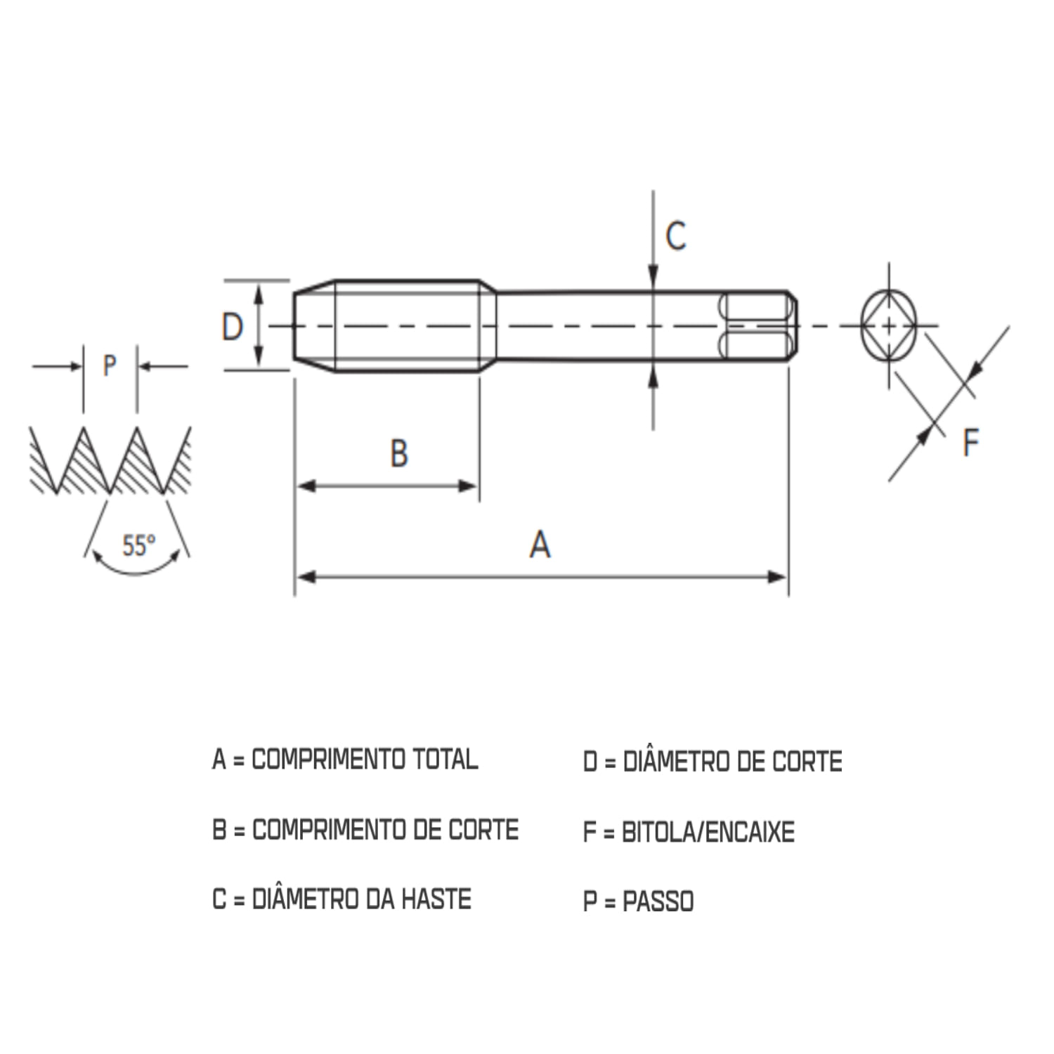 MACHO MANUAL HSS M 10,0 X 1,5 MM - 101 COM 2 PEÇAS