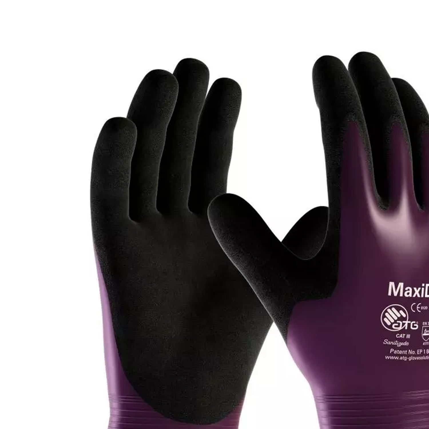 LUVA NITRILICA PRETA 9/G - MAXIDRY TOTAL CA 32640