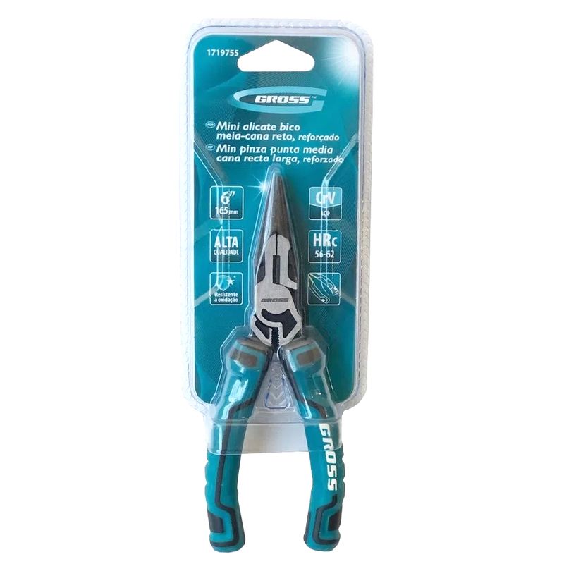 ALICATE MEIA CANA 6.1/2" BICO RETO - 17