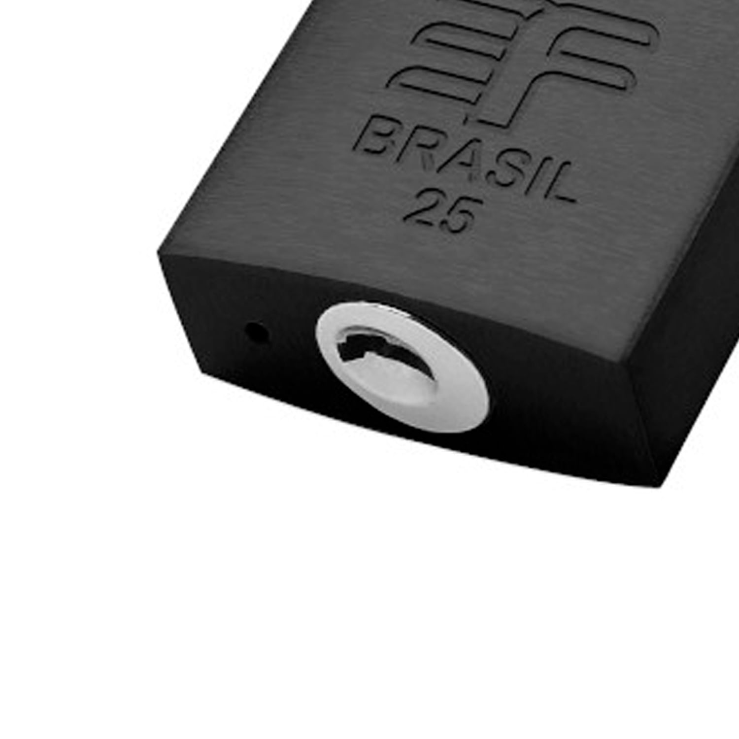 CADEADO LATONADO 25MM - PRETO FOSCO