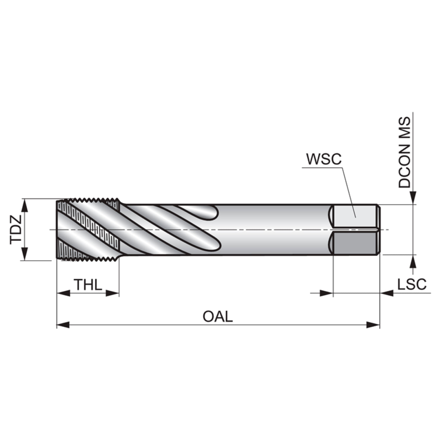 MACHO MAQUINA HSS-E BSP - 26,45 - 3/4X 14 EX40 CH HN DIN5156