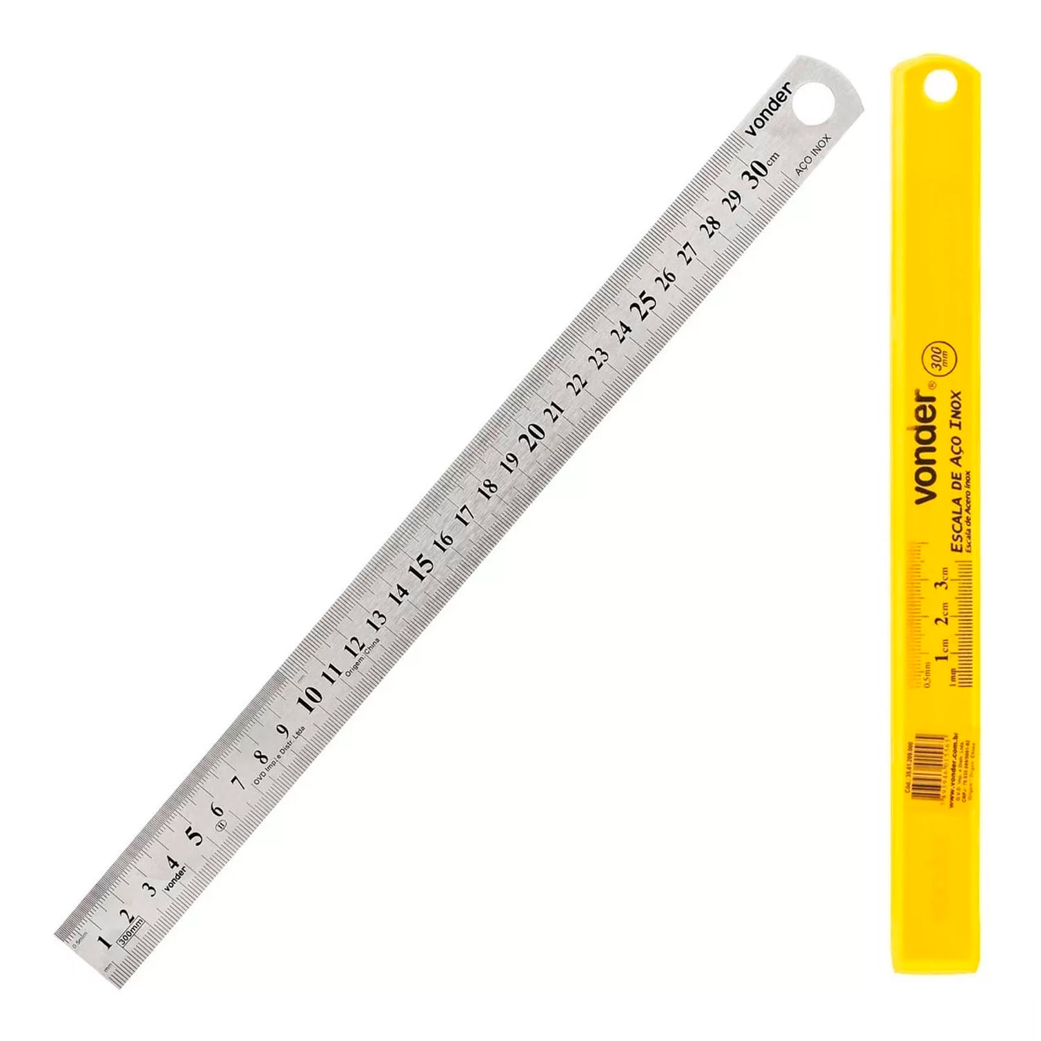 REGUA DE ACO INOXIDAVEL GRADUADA 300MM