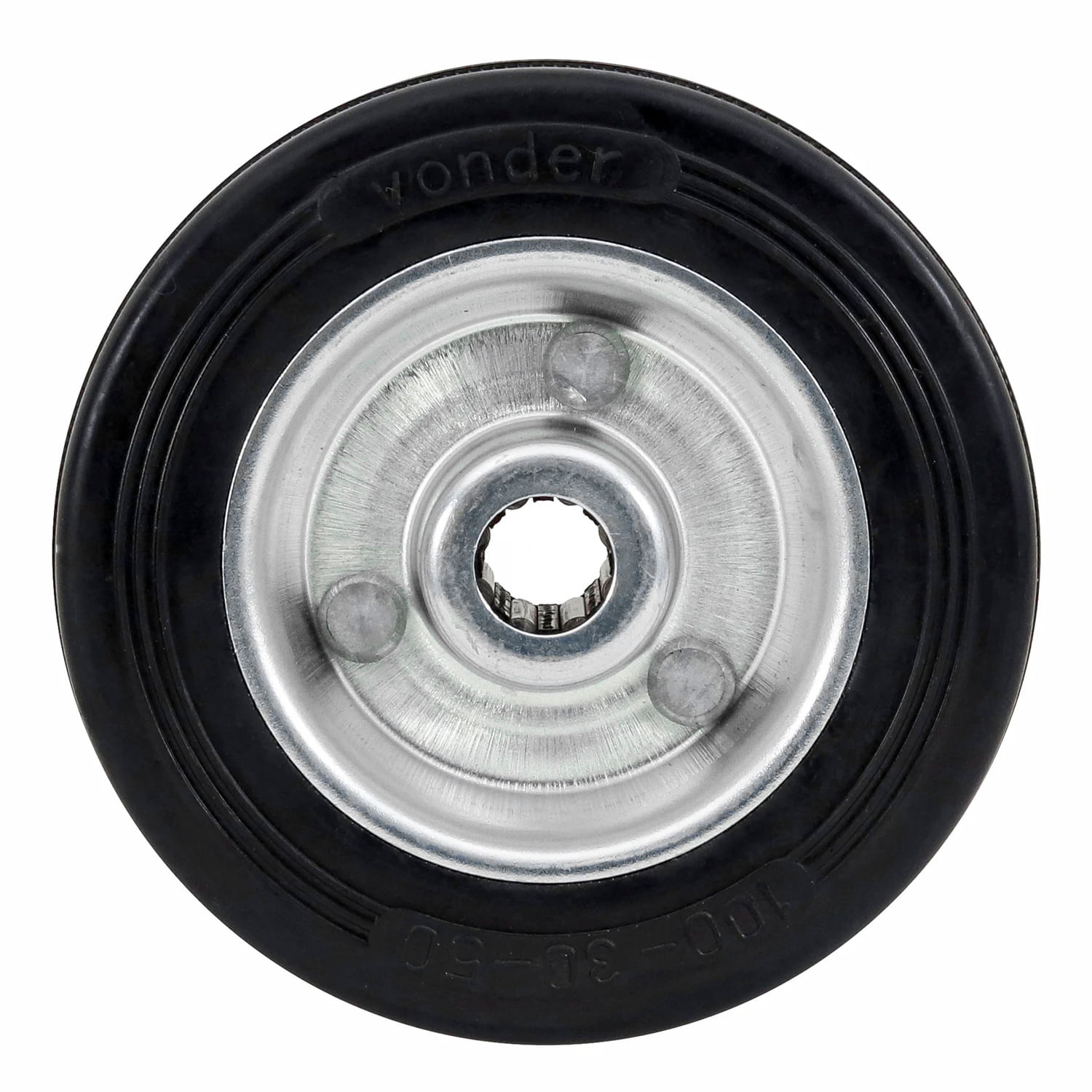 RODA MACIÇA C/ARO MET. 5" X 34MM ROLETE 15MM