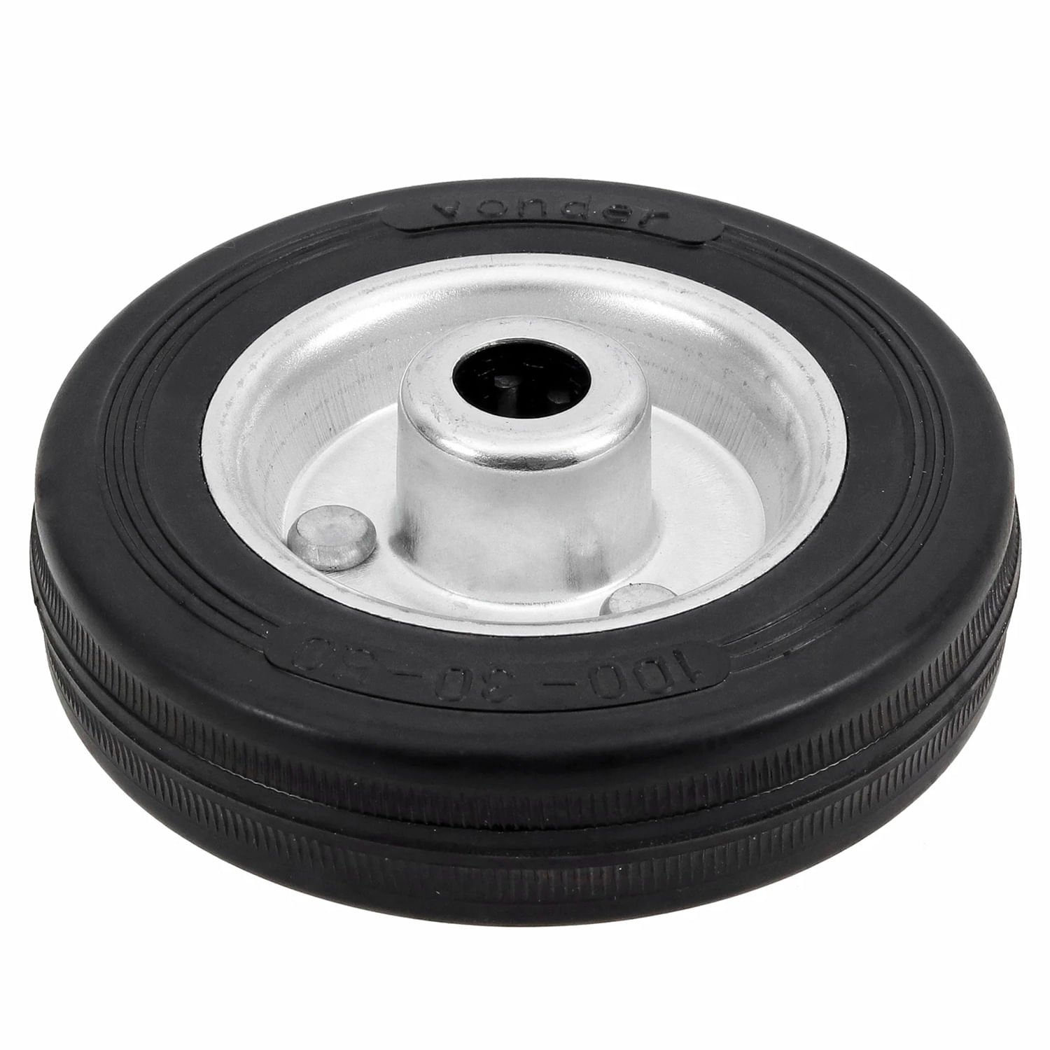 RODA MACIÇA C/ARO MET. 5" X 34MM ROLETE 15MM