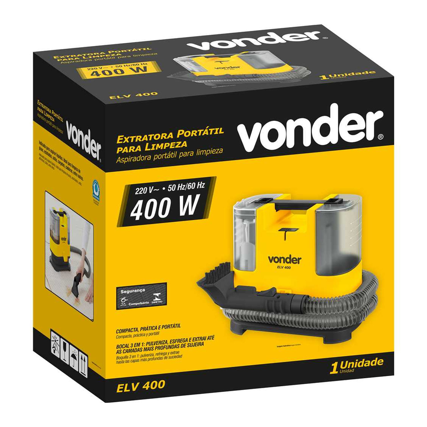 LAVADORA EXTRATORA PORTATIL 400W - ELV400 EXTRATOR 220V