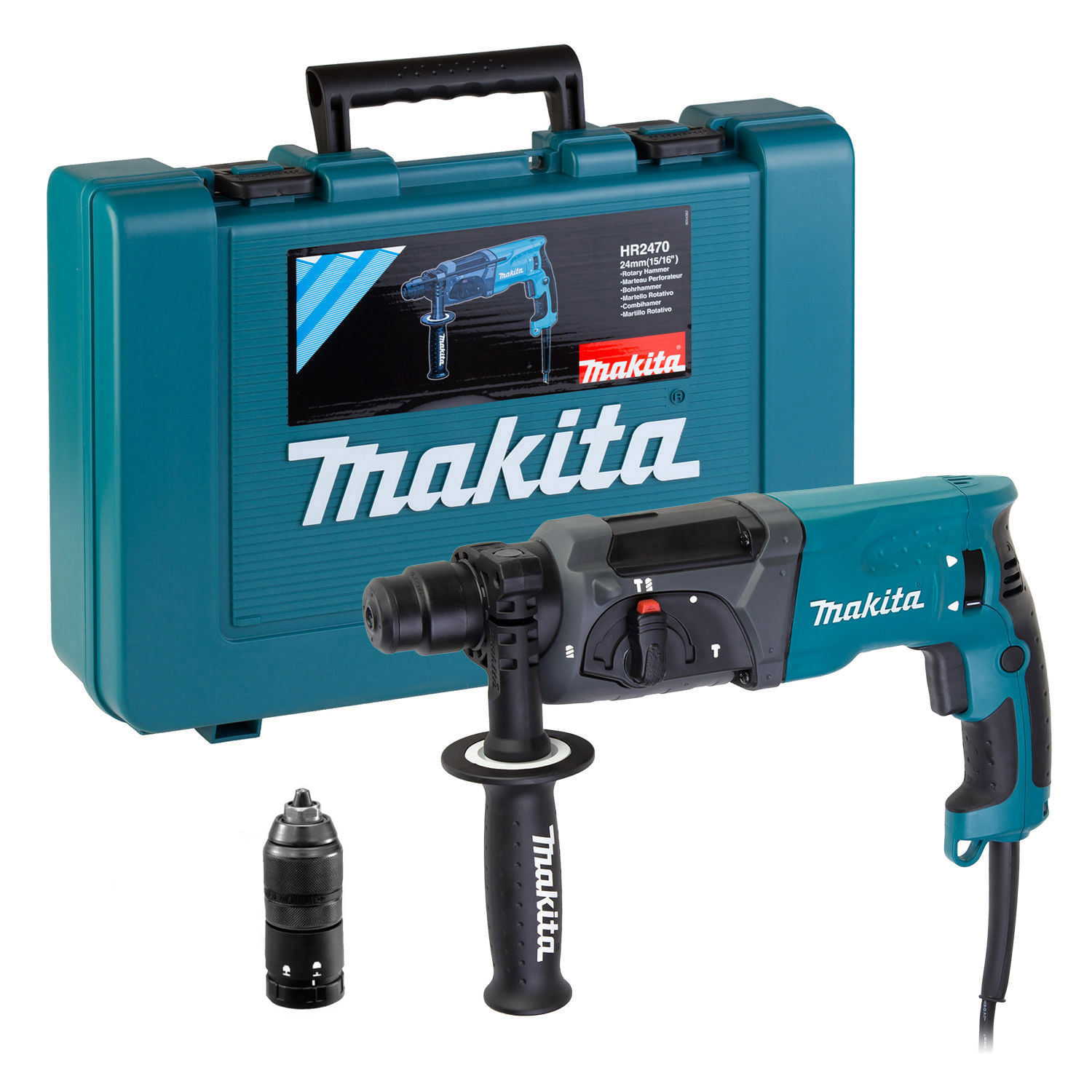 127V MARTELETE COMB. SDS-PLUS 800W - HR2470T MANDRIL EXTR